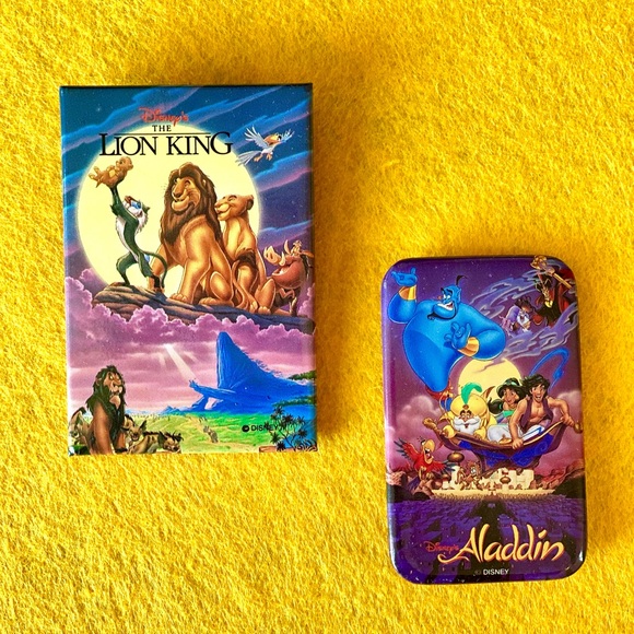 Disney | Accessories | Vintage Lion King And Aladdin Pins | Poshmark